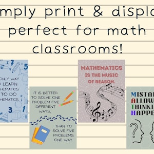 Math Quotes (set of 8) Printables, Mathematics Classroom Posters ...