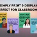 Latina Women set of 8 Printable Posters, Motivational Classroom Decor ...