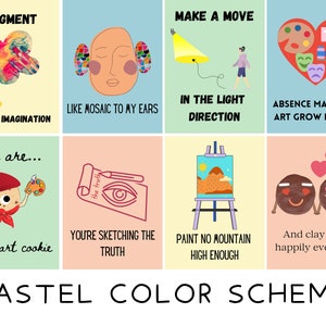 Funny Art Posters (set of 8) Printable Posters, Art Classroom Decor ...