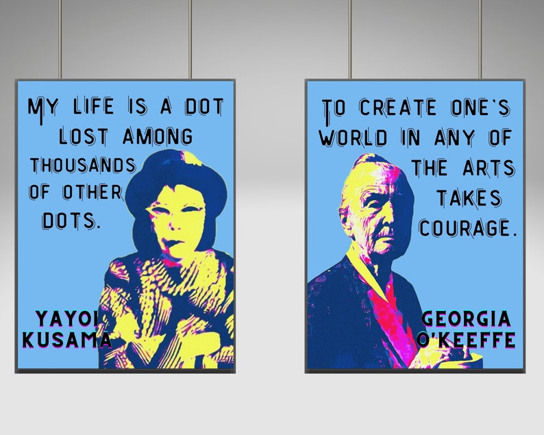 Famous Artists set of 8 Printables Art Classroom Decor Art | Etsy