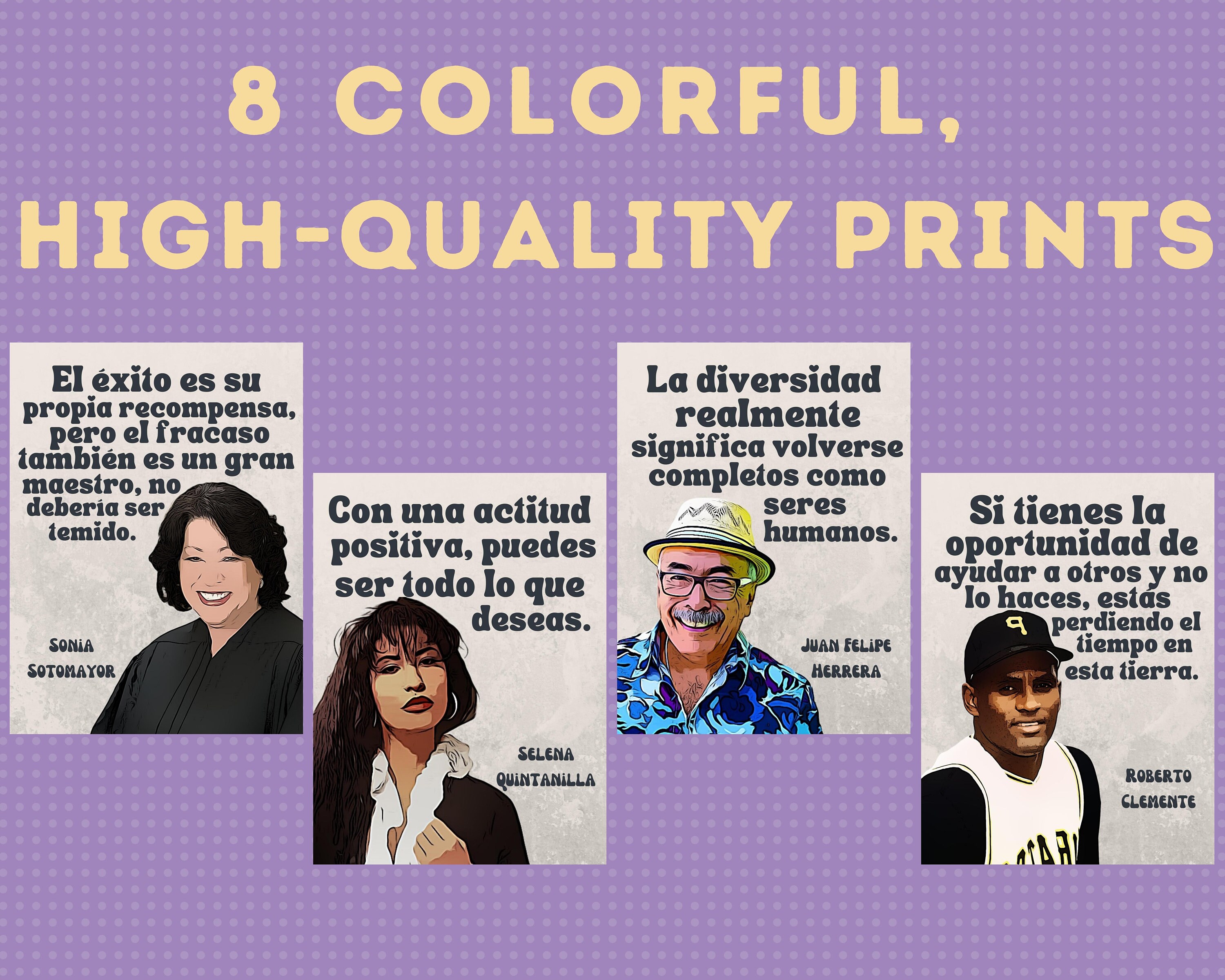 SPANISH Hispanic Leaders in History set of 8 Printable - Etsy