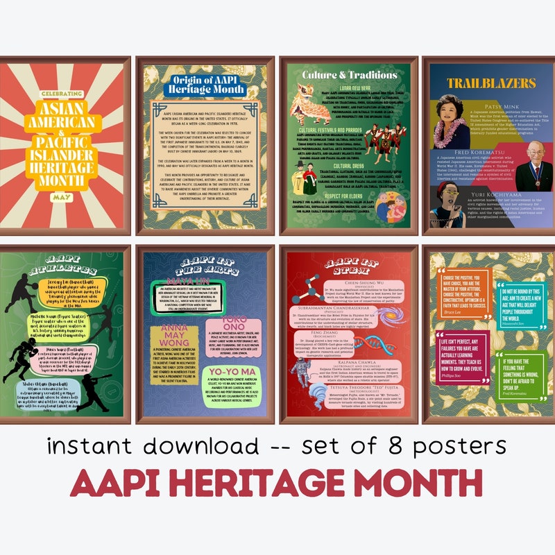 Asian Pacific American Heritage Month Posters - Etsy