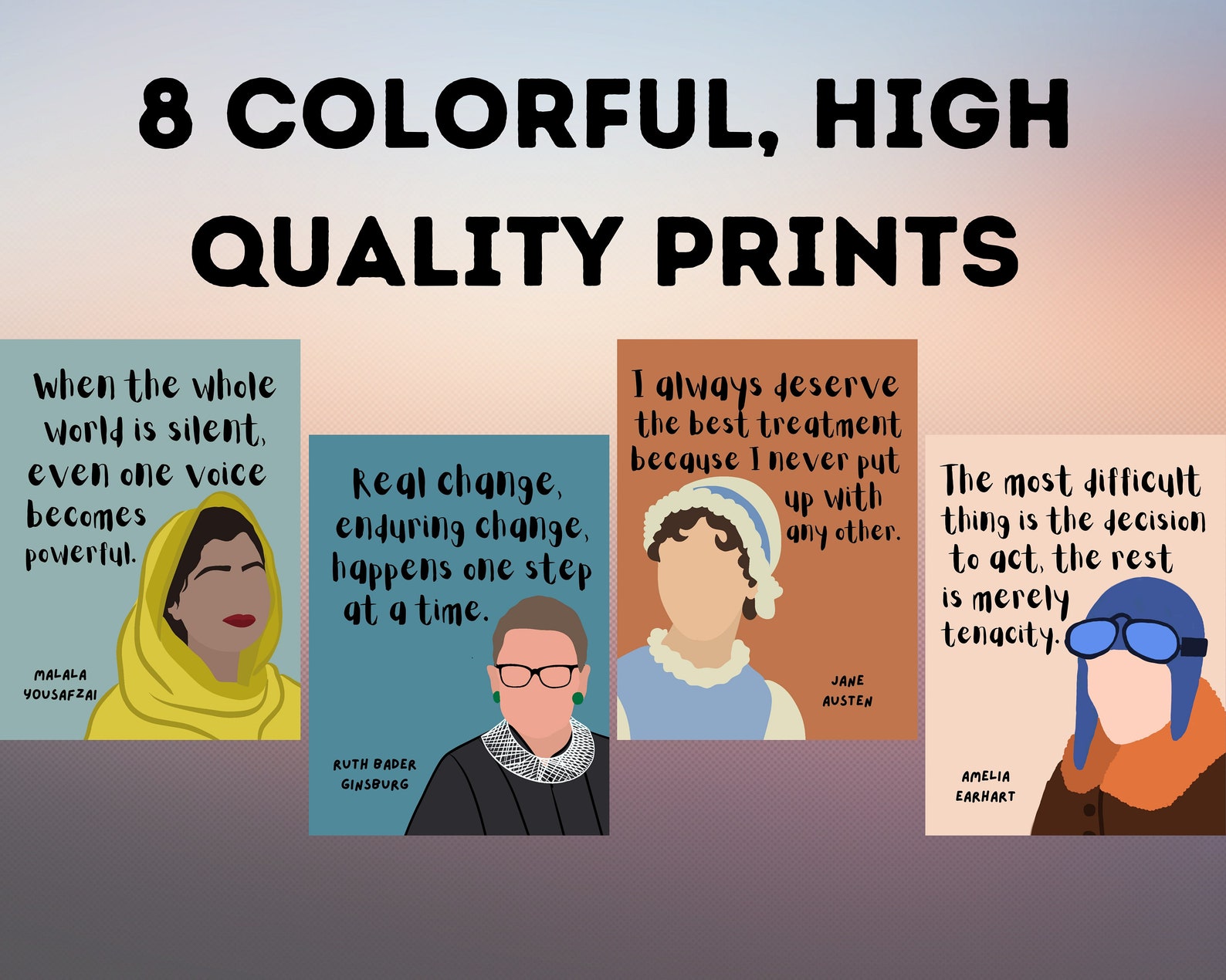 Women in History set of 8 Printables, Posters for Women's History Month ...