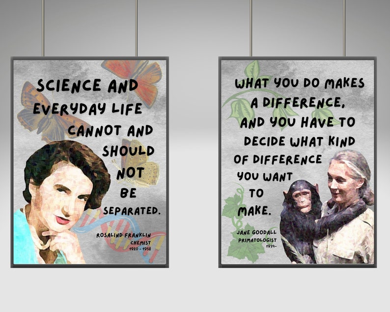 Women in Science Posters (set of 8) Printable, Science Classroom Decor ...