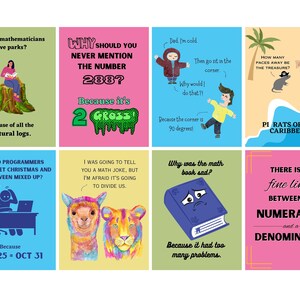 Math Puns Posters (set of 8) Printables VOL2, Math Classroom Decor ...
