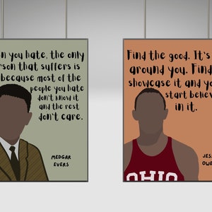 Black Men in History (set of 8) Printable Posters, Black History Month ...