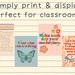 Groovy Poster Set set of 8 Inspirational Quotes, Retro Classroom ...