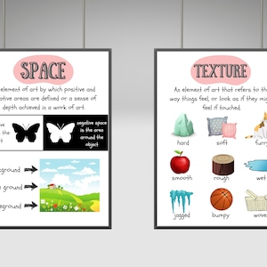 Elements of Art Posters (set of 8) Printables, Art Classroom Decor ...