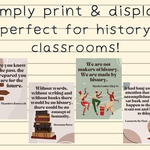 History Quotes (set of 8) Printables, History Classroom Decor ...