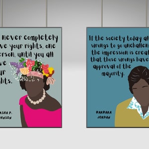 Iconic Black Women in History (set of 8) Printable Posters, Black ...