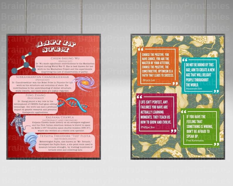 AAPI Heritage Month (set of 8) Printable Posters, Asian American and ...