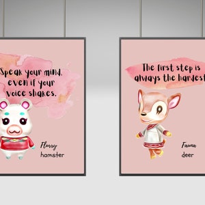 Animal Crossing Themed Posters set of 8 Printable, ACNH Poster Set ...