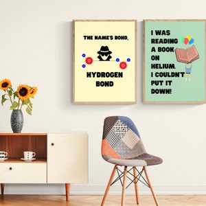 VOL 2 Science Puns (set of 8) Printables, Chemistry Jokes, Funny ...