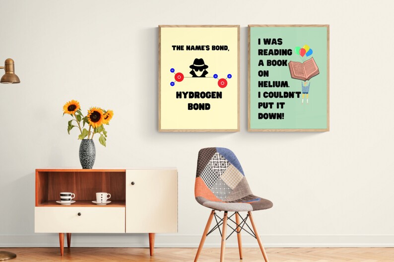 VOL 2 Science Puns (set of 8) Printables, Chemistry Jokes, Funny ...