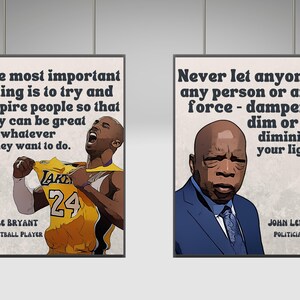 Retro Black Men in History (set of 8) Printable Posters, Black History ...