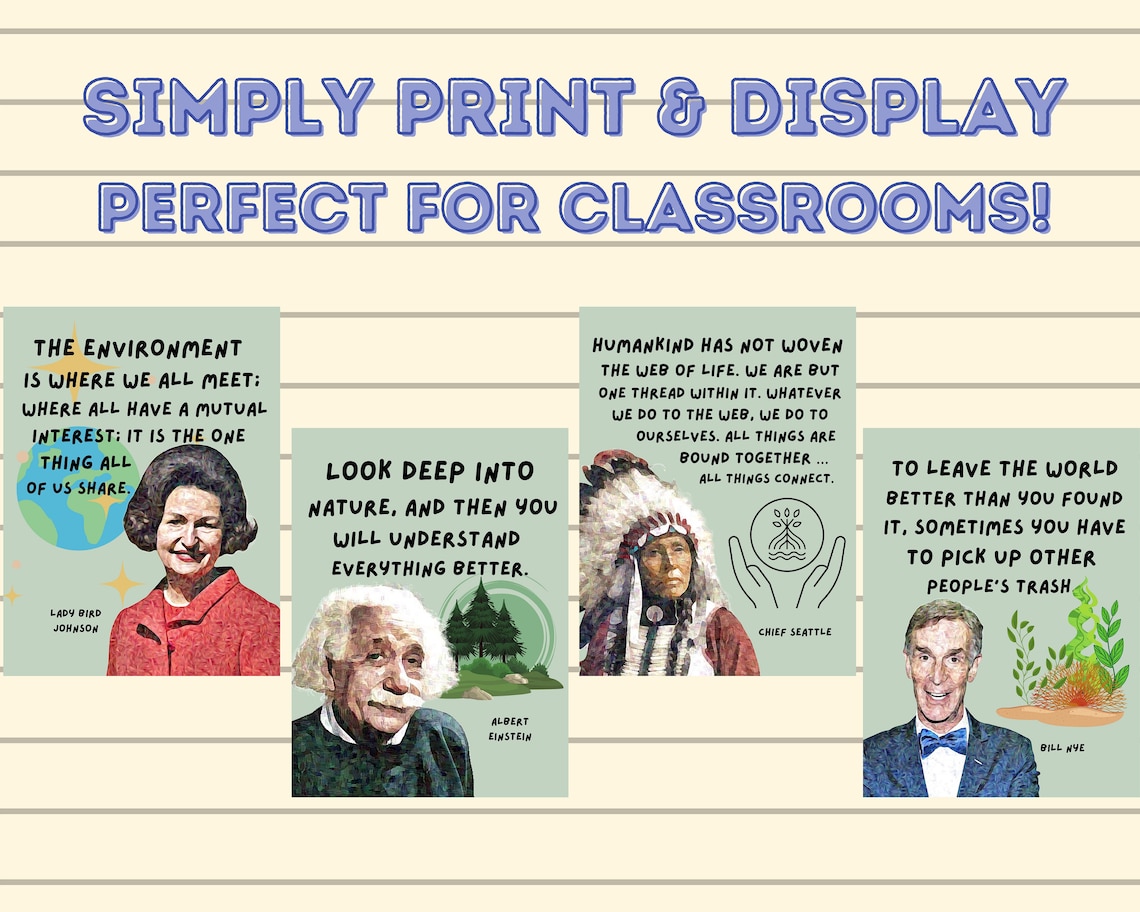 Earth Quotes set of 8 Printable Posters Inspirational | Etsy