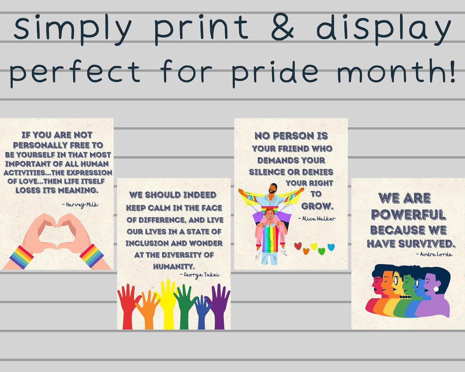 LGBTQ Quotes set of 8 Printables LGBT History Month - Etsy