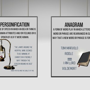 VOL 2 Literary Elements Posters (set of 8) Printable, Middle School ...