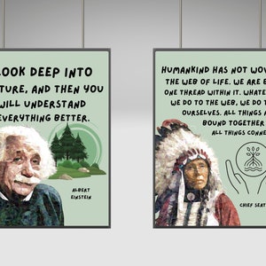 Earth Quotes (set of 8) Printable Posters, Inspirational Quotes About ...