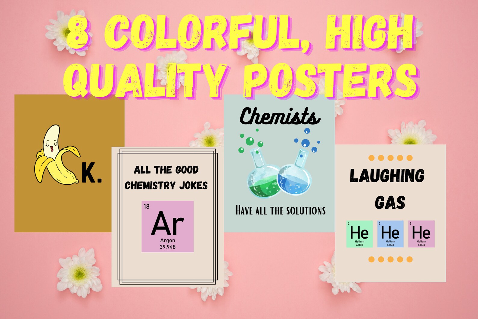 Chemistry Puns set of 8 Printables Science Jokes Funny - Etsy