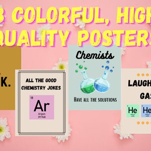 Chemistry Puns (set of 8) Printables, Science Jokes, Funny Science ...