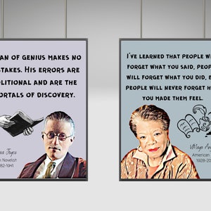 Famous Authors Posters (set of 8) Printable, English Classroom Decor ...