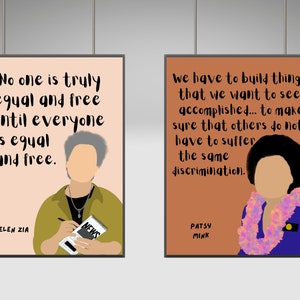 Boho Chic Asian Leaders in History set of 8 Printable Posters ...