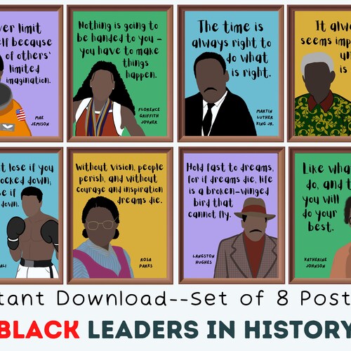 Black History Month Classroom Decor Poster Set African - Etsy