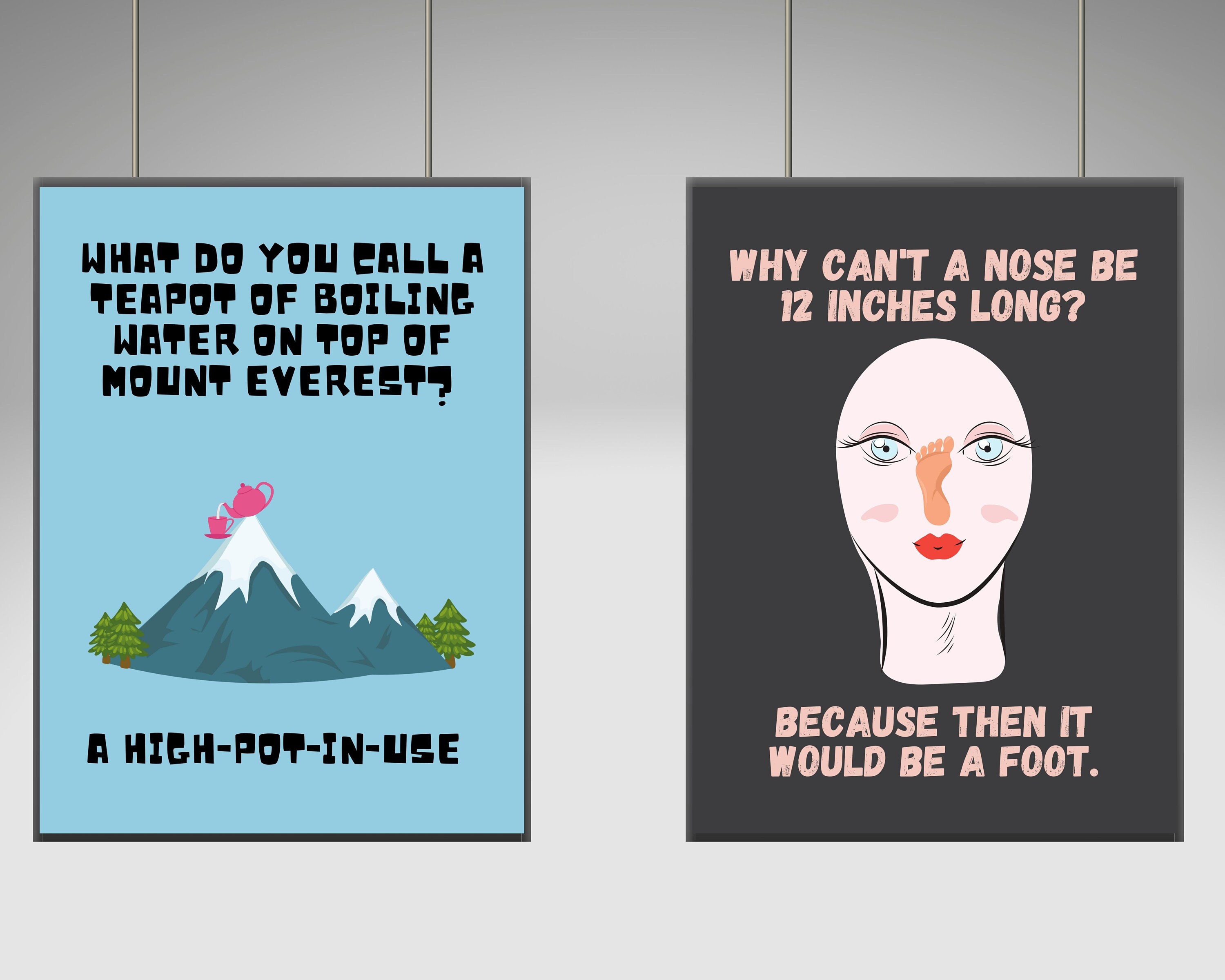 Math Puns Posters (set of 8) Printables VOL4, Math Classroom Decor ...