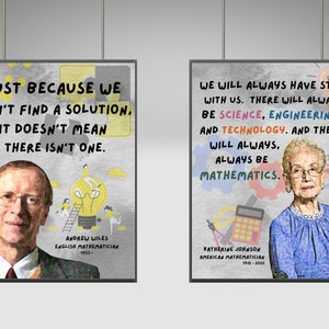 Famous Mathematicians Posters (set of 8) Printable, Math Classroom ...