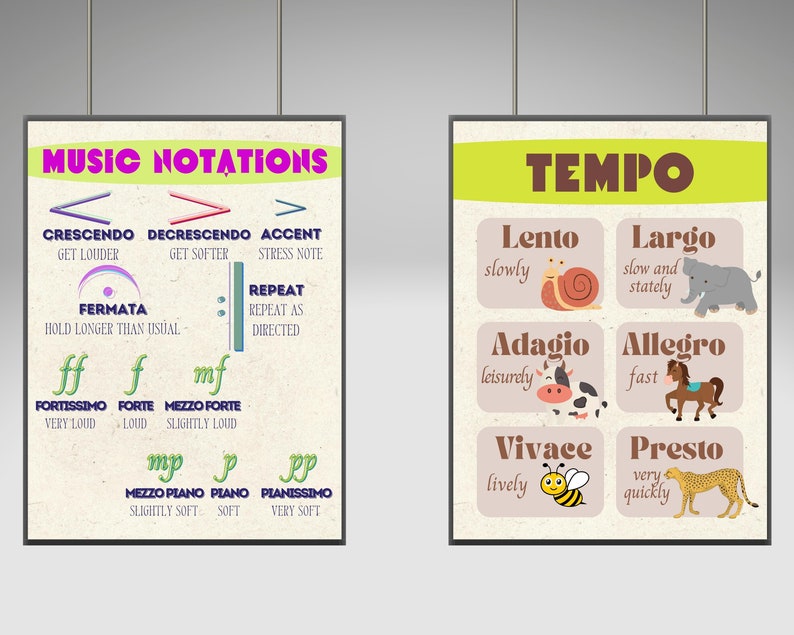 Music Education (set of 8) Printable Posters, Music Classroom Decor ...