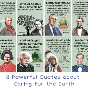 Earth Quotes (set of 8) Printable Posters, Inspirational Quotes About ...