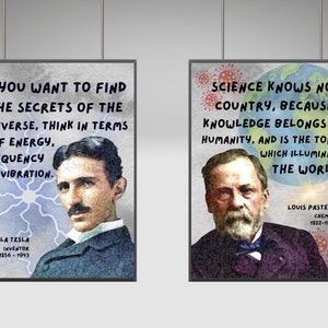 Famous Male Scientists Posters (set of 8) Printable, Science Classroom ...