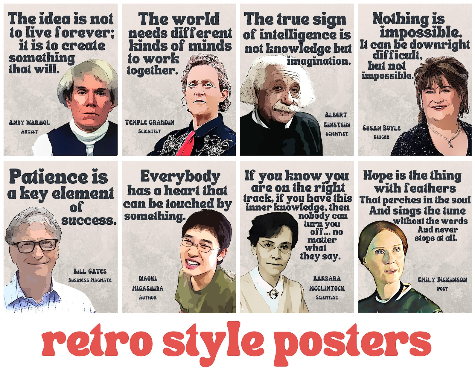 Remarkable People W/ Autism set of 8 Printable Posters - Etsy