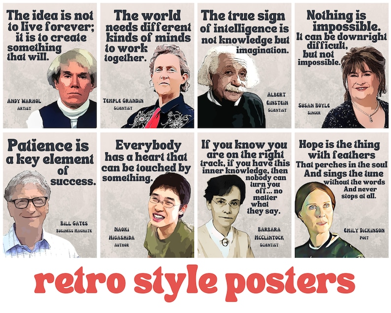 Remarkable People W/ Autism (set of 8) Printable Posters, Inclusive ...