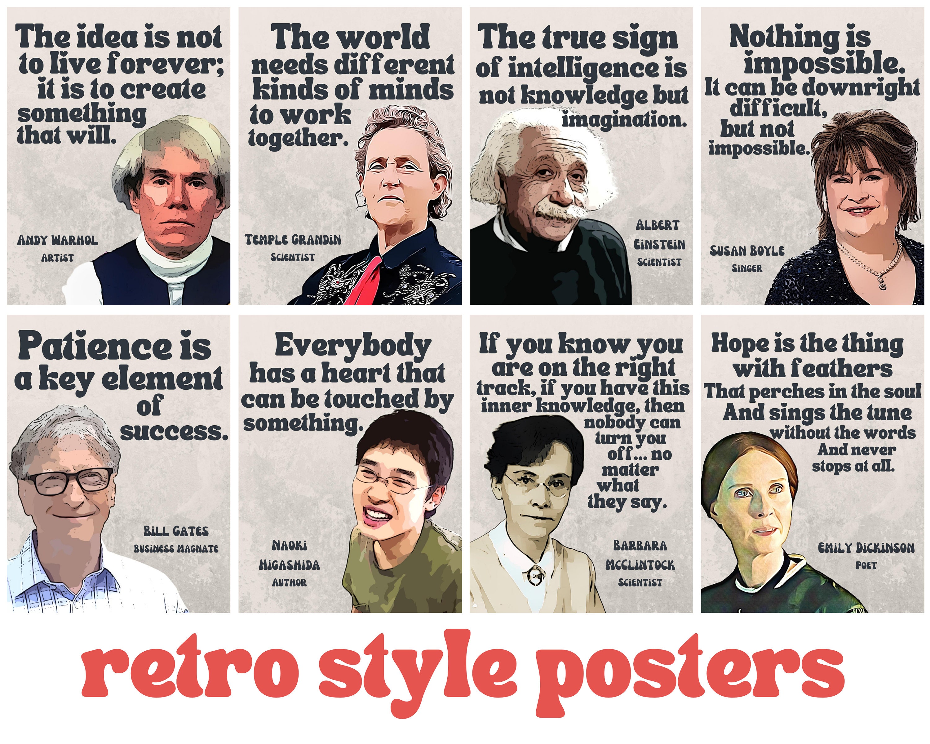 Remarkable People W/ Autism (set of 8) Printable Posters, Inclusive ...