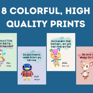 Animal Crossing Themed Posters (set of 8) Printable, ACNH Poster Set ...