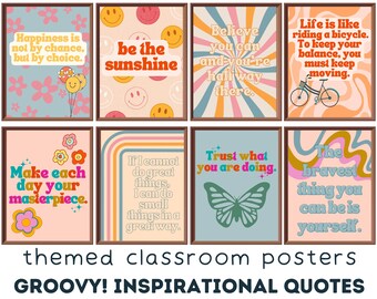 Retro Groovy Growth Mindset Poster Bundle set of 10 - Etsy