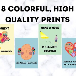 Funny Art Posters (set of 8) Printable Posters, Art Classroom Decor ...
