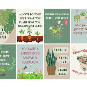Planty (set of 8) Printable Posters, Plant Themed Classroom Decor ...