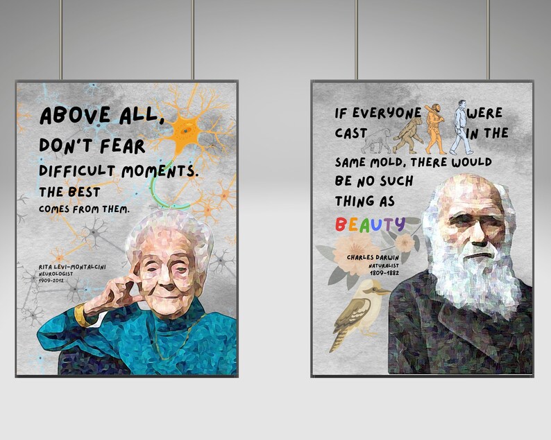 Famous Scientists Posters (set of 8) Printable, Science Classroom Decor ...