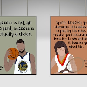 Inspirational Athletes (set of 8) Printable Posters, Motivational ...