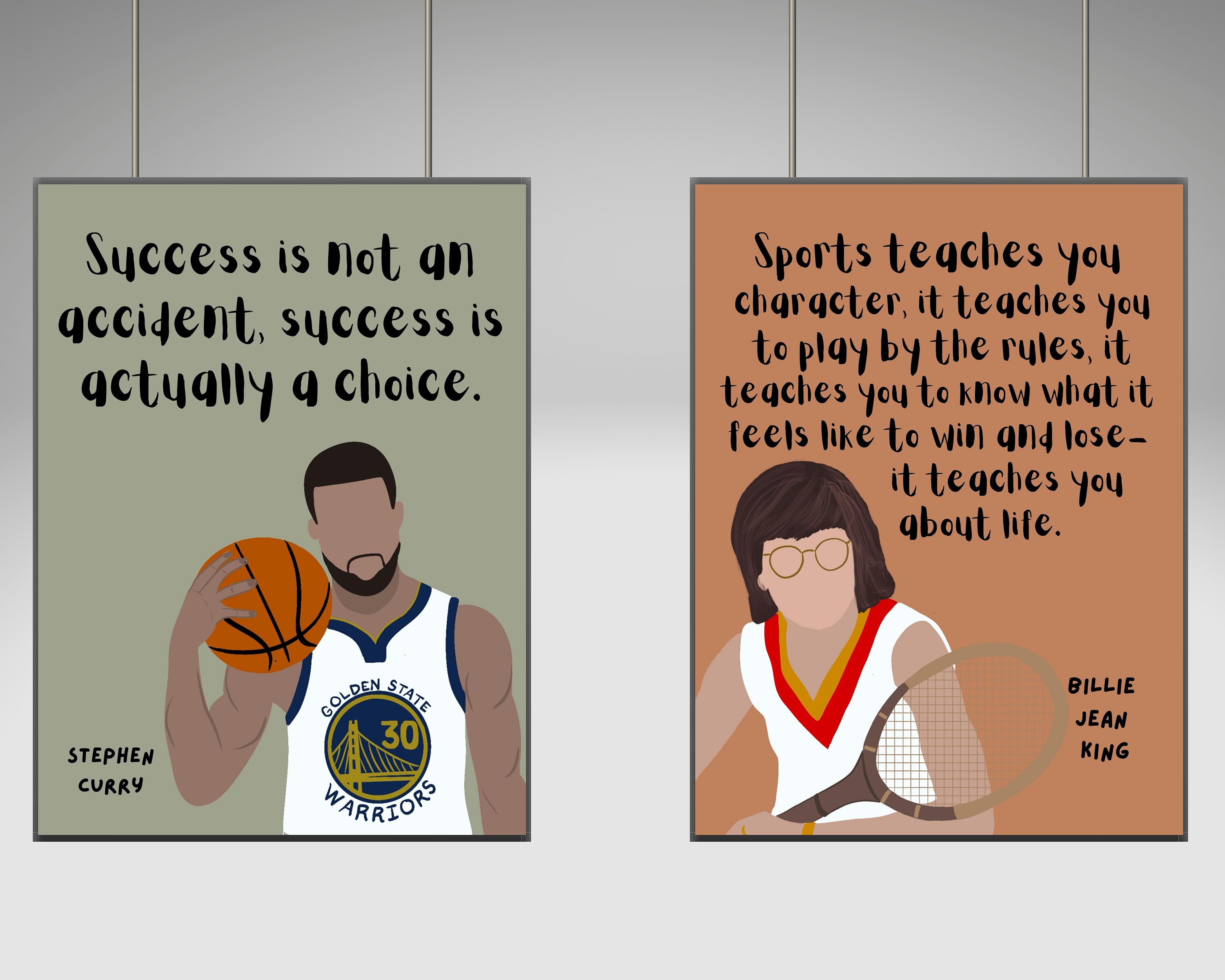 Inspirational Athletes (set of 8) Printable Posters, Motivational ...