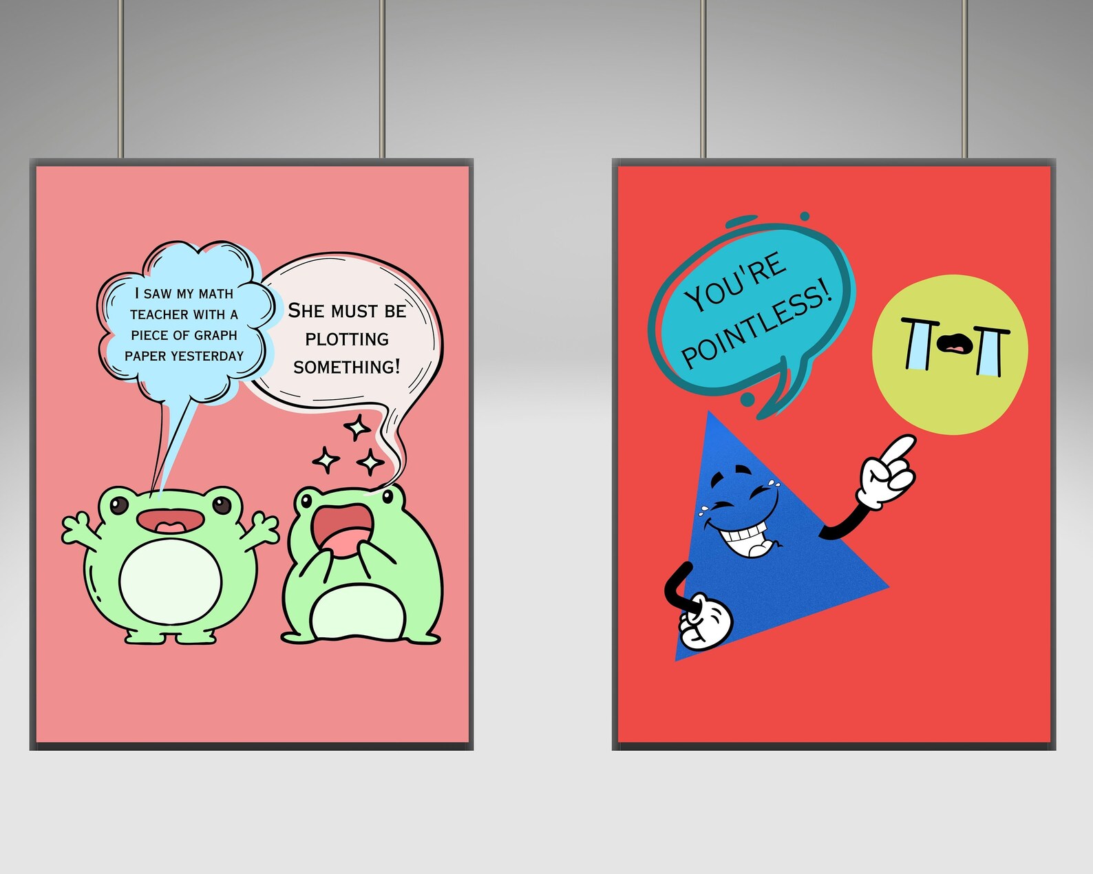 Math Puns Posters (set of 8) Printables VOL3, Math Classroom Decor ...