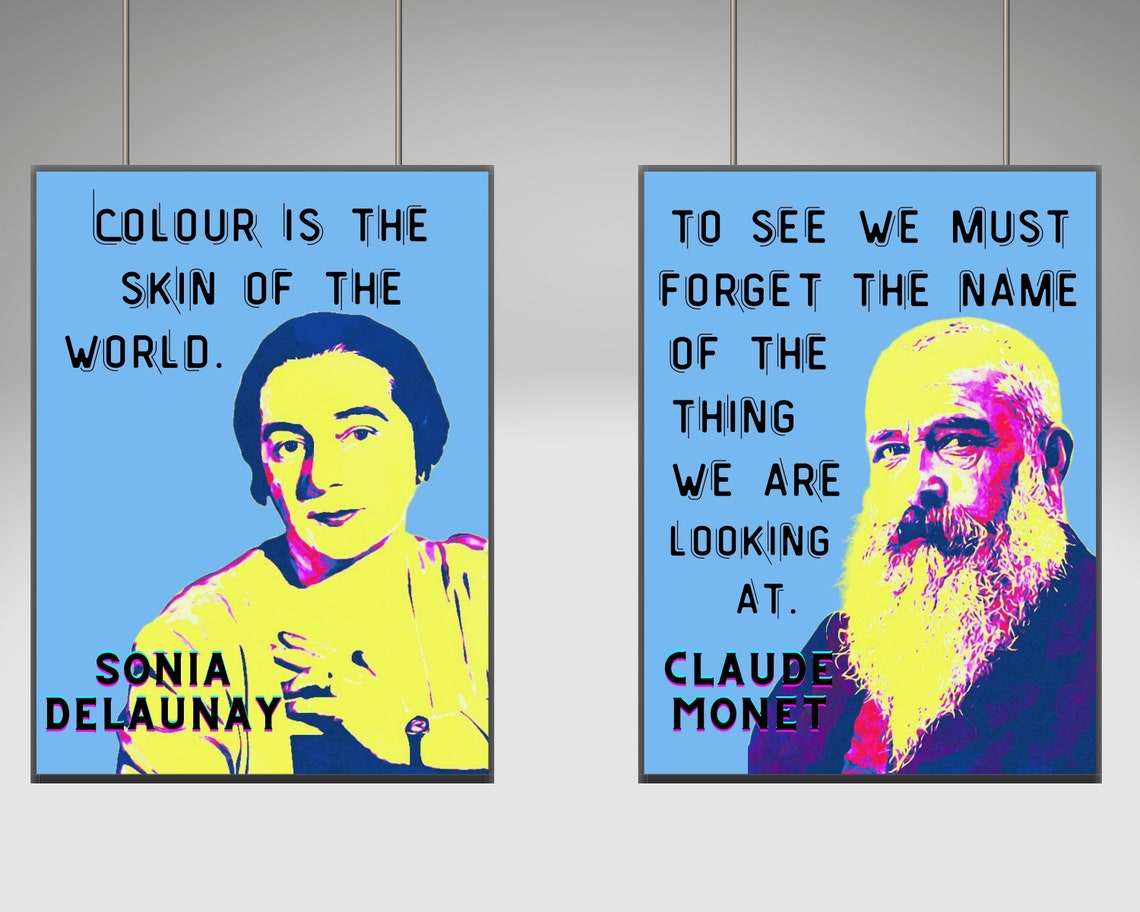 Famous Artists set of 8 Printables Art Classroom Decor Art | Etsy