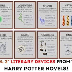VOL 2 Literary Elements Posters set of 8 Printable, Middle School ...