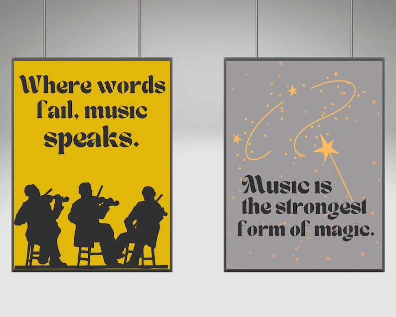 Music Quotes set of 8 Printable Posters Music Classroom - Etsy