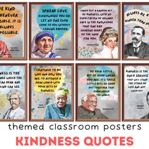 Kindness Matters set of 8 Printable Posters Inspirational - Etsy