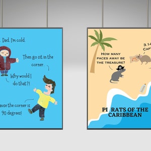 Math Puns Posters (set of 8) Printables VOL2, Math Classroom Decor ...