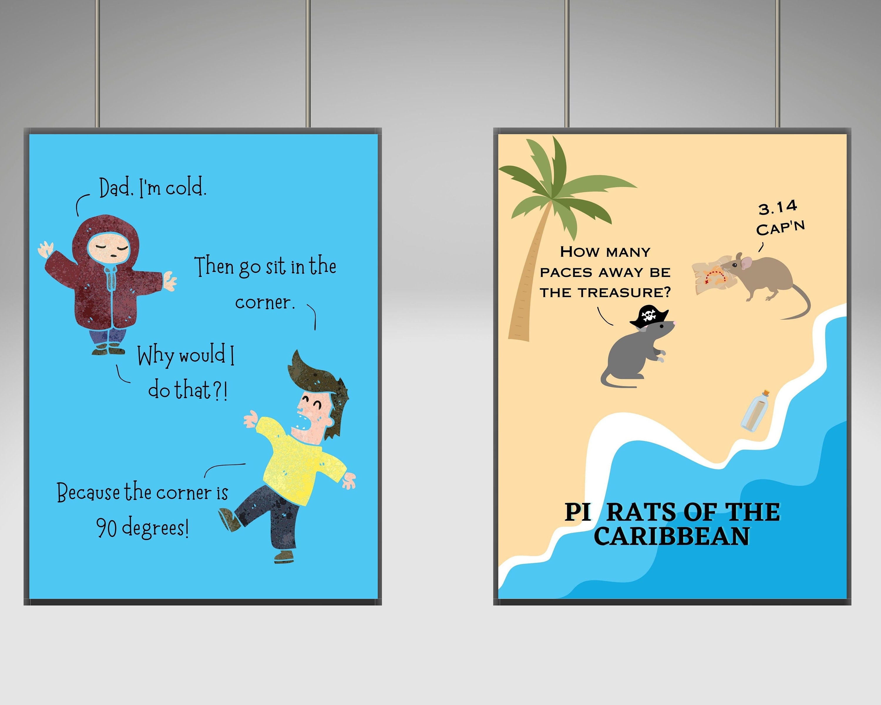 Math Puns Posters (set of 8) Printables VOL2, Math Classroom Decor ...